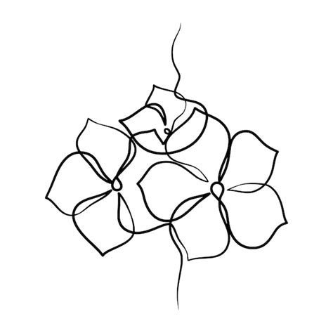 Premium Vector Continuous One Line Art Drawing Of Beauty Periwinkle