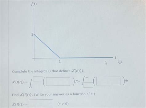 Solved F T L{f T } T 1 Complete The Integral S That