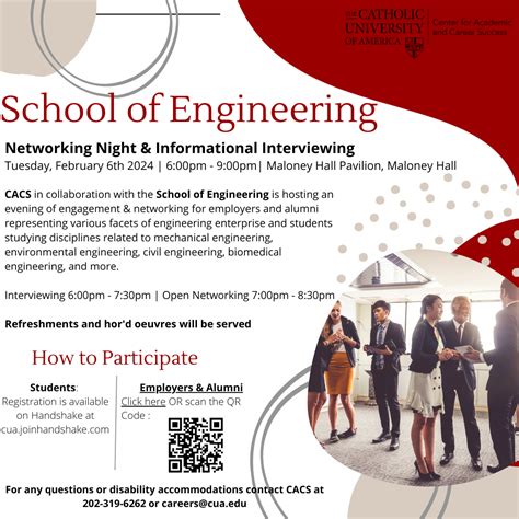 School Of Engineering Networking Night And Informational Interviewing