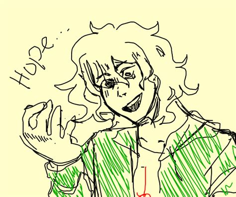 Nagito Komaeda Looking At His Hand Sprite Drawception