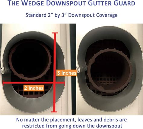 Downspout Leaf Guard Wedge Downspout Gutter Guard 4 Pack Brown Leaf