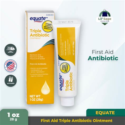 Equate First Aid Triple Antibiotic Ointment Infection Protection 1 Oz