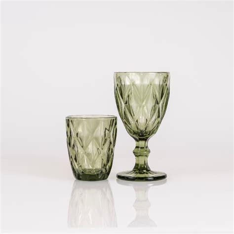 Green Glassware Sweet Heavenly Events Hire