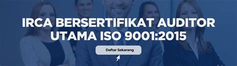 Sertifikasi Iso 90012015 Lead Auditor Irca