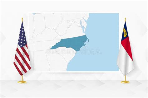 North Carolina Map Stylish Location Icon With North Carolina Map And