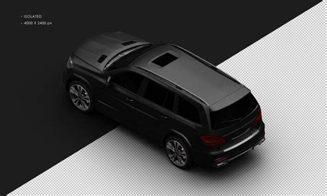 Premium Psd Realistic Isolated Matte Black Luxury Modern Suv Car From