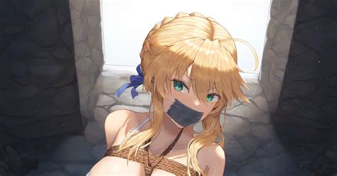 Fategrandorder 【ai生成】fatefgo緊縛テープギャグイラスト まさし＠ボテ腹＆猿轡好きのイラスト Pixiv