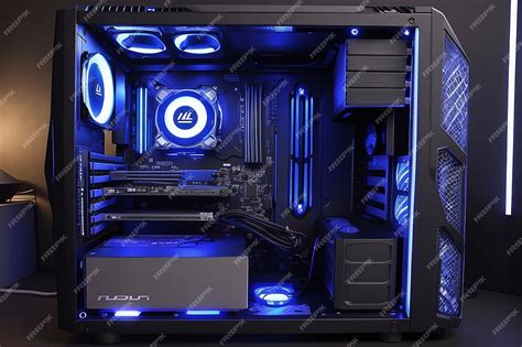Premium Photo Gaming Pc Tower Details Power And Design Emphasis
