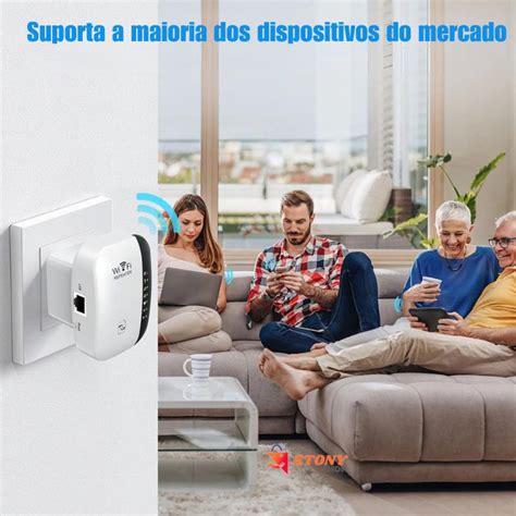 Repetidor De Sinal Wi Fi Amplificador 300Mbps 7 Luzes Stony Shop