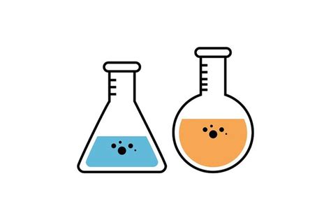 Science Related Objects Design Flask Drawing Objects Design