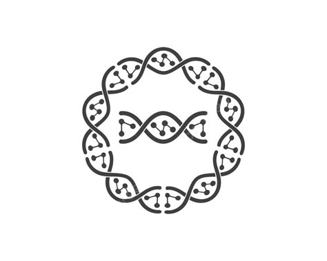 Ilustrasi Ikon Logo Genetik Dna Menguji Genom Molekuler Vektor Uji