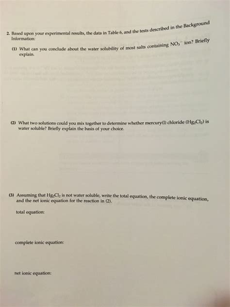 Solved Topic Identifying Six Solutions By Their