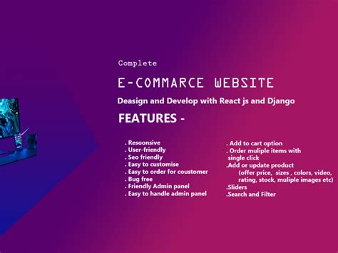 Custom E Commerce Website With React And Django Upwork
