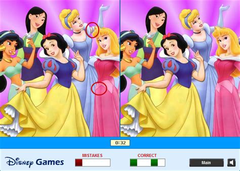 Disney Princess Spot The Difference