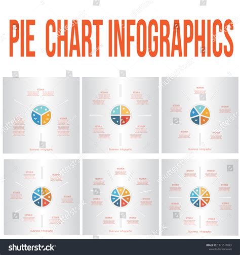 Pie Chart Infographic Set Templates Text Stock Vector Royalty Free 1271511883 Shutterstock