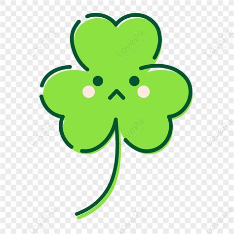 귀여운 Emoji 팩 심장 모양의 잎 클로버 클립 아트 표현 형 때문에 Png 일러스트 무료 다운로드 Lovepik