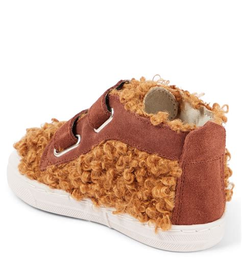 棕色的人造羊毛皮运动鞋 Pe Pe Mytheresa