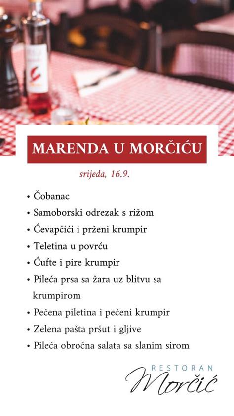 Restoran Morčić Dobro Jutro 🍽 Srijeda Je A Od 1000 Facebook