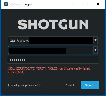 SG Desktop SSL Certificate Verify Failed Pipeline Integrations Community Flow Production