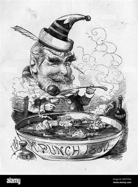 Caricature Of Francis Cowley Burnand 1836 1917 Newly Appointed Punch