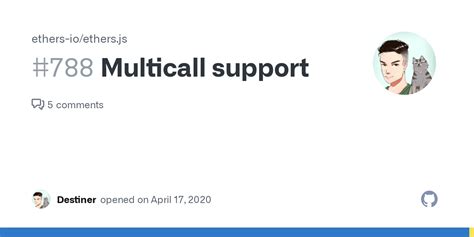Multicall Support · Issue 788 · Ethers Ioethersjs · Github