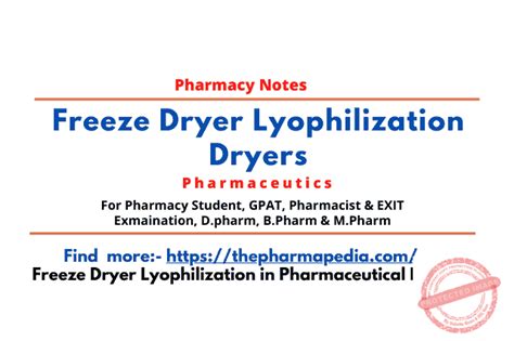 Freeze Dryer Lyophilization In Pharmaceutical Industry The Pharmapedia