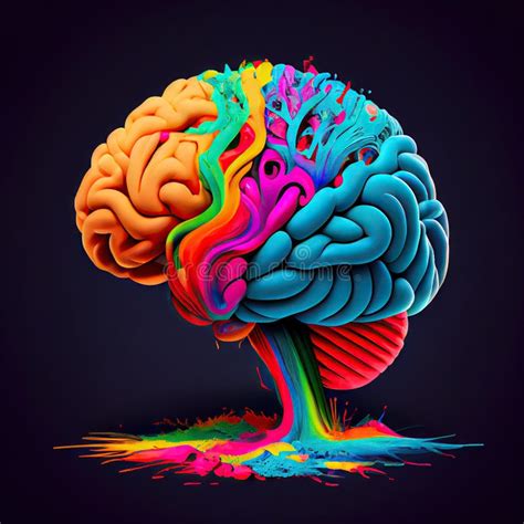 Illustration Of The Colorful Brain Stock Illustration Illustration Of Anatomy Design 270984460