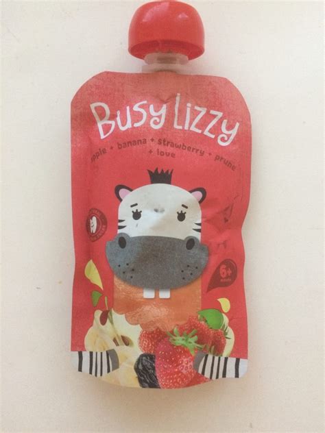 Детское питание Busy Lizzy Пюре яблоко+банан+клубника | отзывы