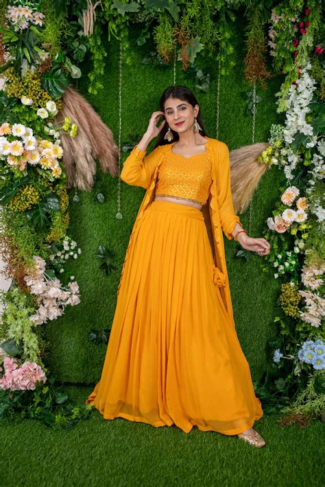Buy Daffodil Yellow Lehenga For Women Label Shaurya Sanadhya