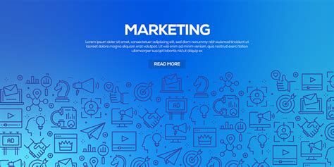 트렌드 선형 스타일의 마케팅을 위한 디자인 템플릿과 요소의 벡터 세트마케팅 관련 선형 아이콘과 완벽 한 패턴벡터 배경 주제에 대한 스톡 벡터 아트 및 기타 이미지 Istock