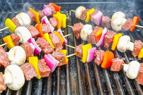 How To Make The Easiest Steak Kabobs On The Grill Julie Blanner