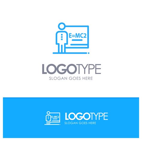 Classroom Class Teacher Room Blue Logo Line Style 15181965 Vector Art