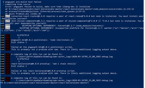 Pngquant Pre Build Test Failed · Issue 2888 · React Boilerplatereact