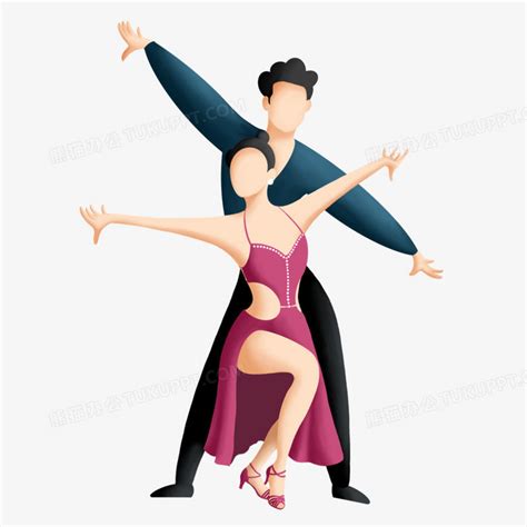手绘插画风双人拉丁舞表演png图片素材下载手绘png熊猫办公