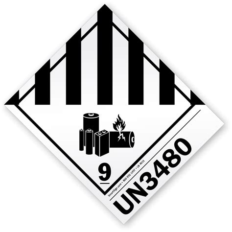 Class 9 Lithium Battery Un3480 Labels 250 Labels Roll Sku Lb 4013