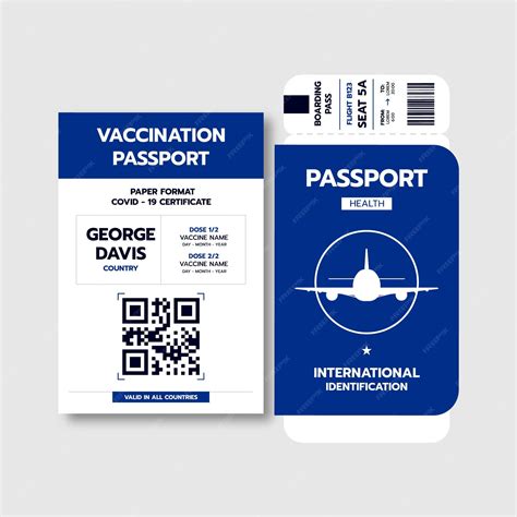 Free Vector Flat Design Vaccination Passport