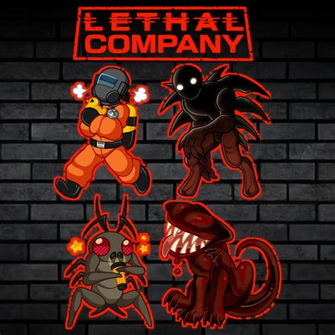 Lethal Company Keychains Employee Bracken Hoarding Bug Eyeless