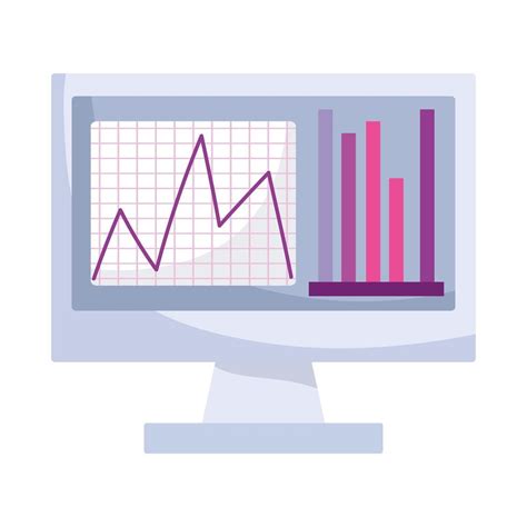 Computer Statistic Process 3677683 Vector Art At Vecteezy