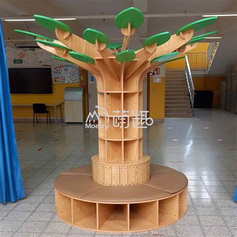 Wooden Reading Tree Bookshelf Full Tree Guangzhou Moetry Amusement Equipment Co Ltd