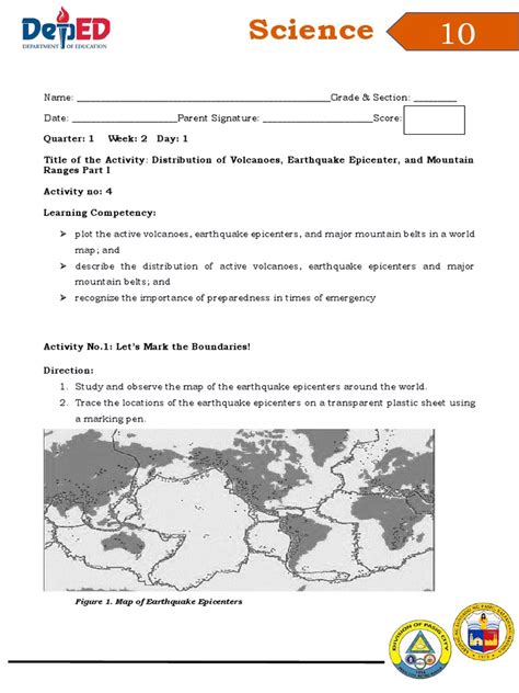 Science 10 Q1 Dw4 Pdf Natural Disasters Geology