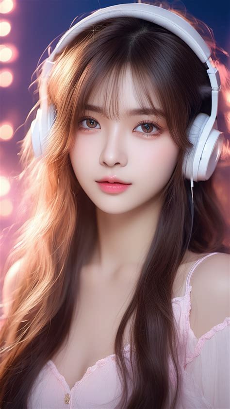 横版pins5713601105 5k竖版唯美耳机女孩1