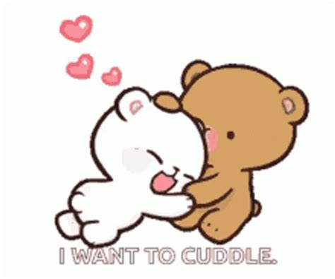 Cute Couple Bear Cuddling 