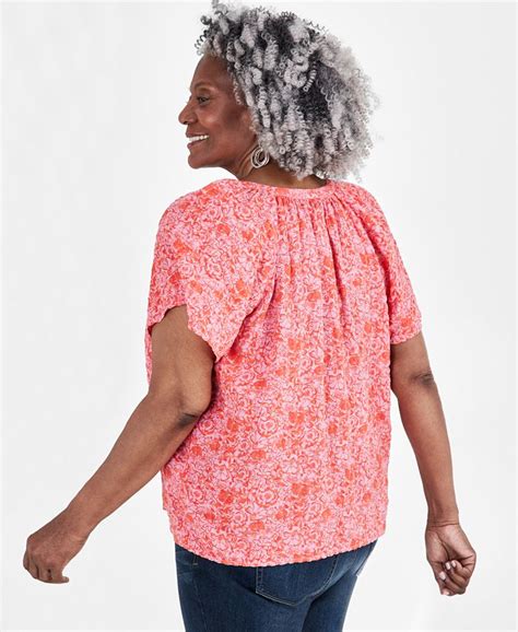 Style And Co Plus Size Flutter Sleeve Top Created For Macys Macys