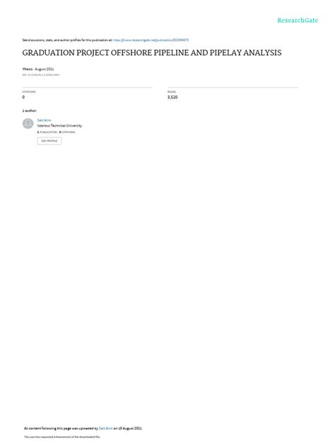 Offshore Pipeline And Pipe Lay Analysis Pdf Force Waves