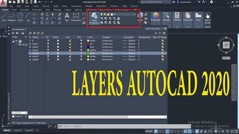 شرح الطبقات Layers Autocad 2020 YouTube