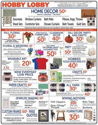 Hobby Lobby Weekly Ad Jul 06 Jul 12 2025