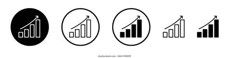 Economic Progress Icon Set Market Growth Stock Vector Royalty Free