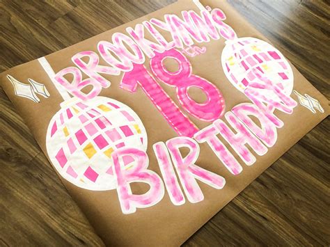 Butcher Sign Happy Birthday Banner Kraft Paper Banner Etsy