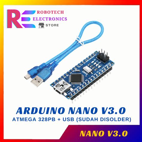 Jual Arduino Nano V30 Atmega328pb Ch340 Free Kabel Usb Sudah