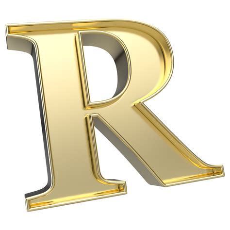 R Font Gold 3d Rendering 45955726 Png